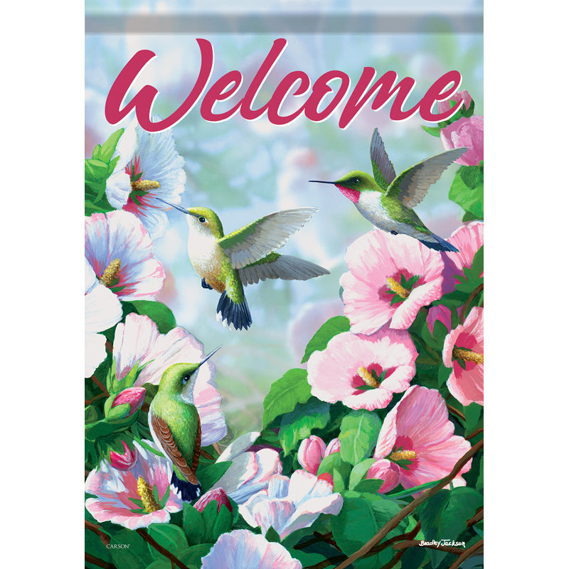 Hummingbird Blossoms Garden Flag – Banner's Hallmark