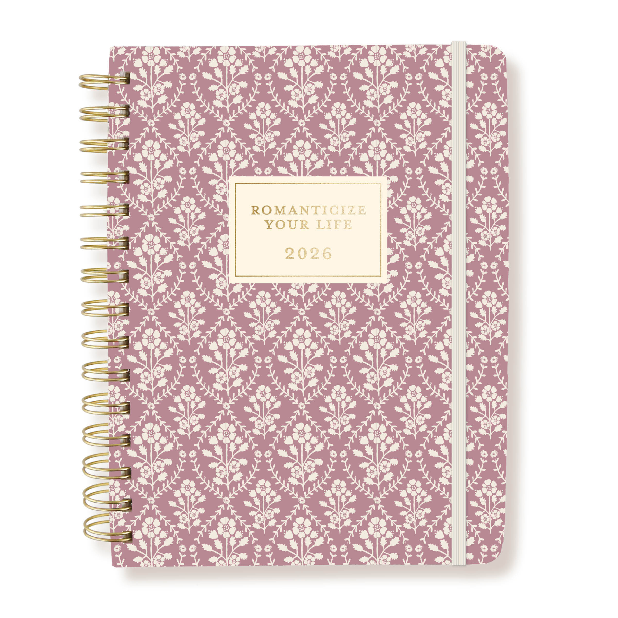 Block Print Floral 6 x 8 18-Month Hardbound Spiral Planner – Banner's ...