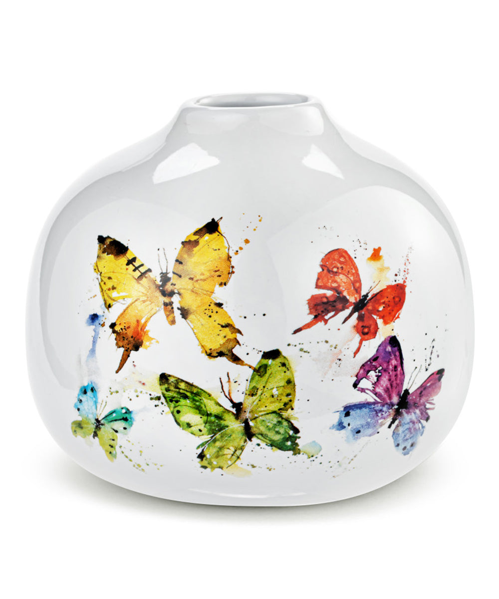 Dean Crouser Bud Vase - Flock of Butterflies – Banner's Hallmark