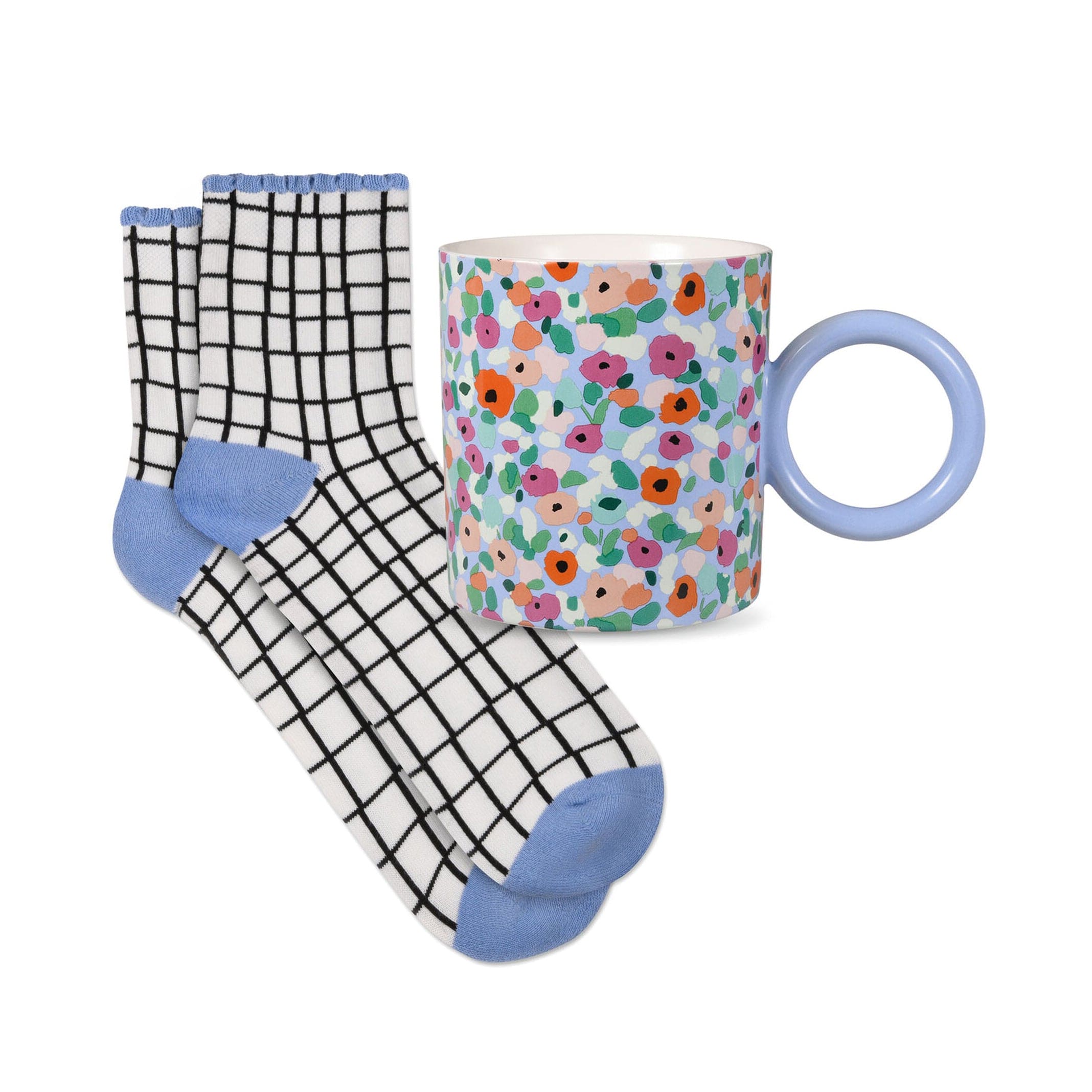 Hallmark Abstract Floral Mug With Crew Socks – Banner's Hallmark
