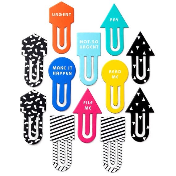 Hallmark Assorted Jumbo Paper Clips Set of 12 – Colorful & Fun – Banner ...