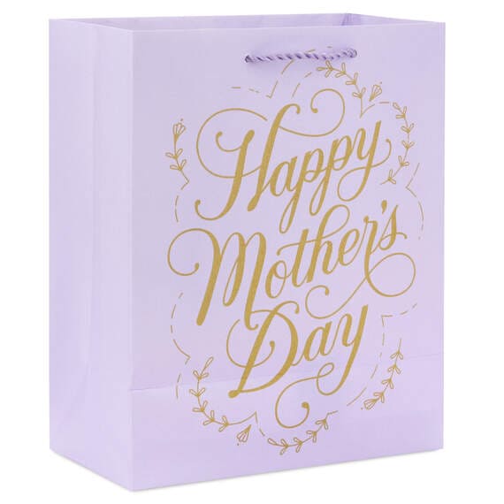Hallmark Gold Script Lilac Medium Mother's Day Gift Bag – Banner's Hallmark